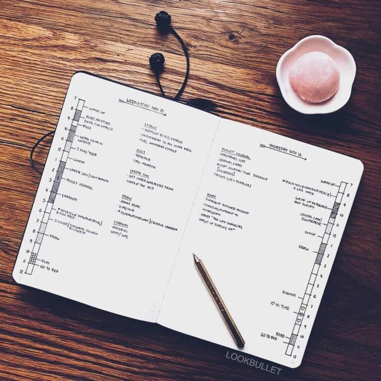 35+ Time Tracking Bullet journal layouts and improve your time management!