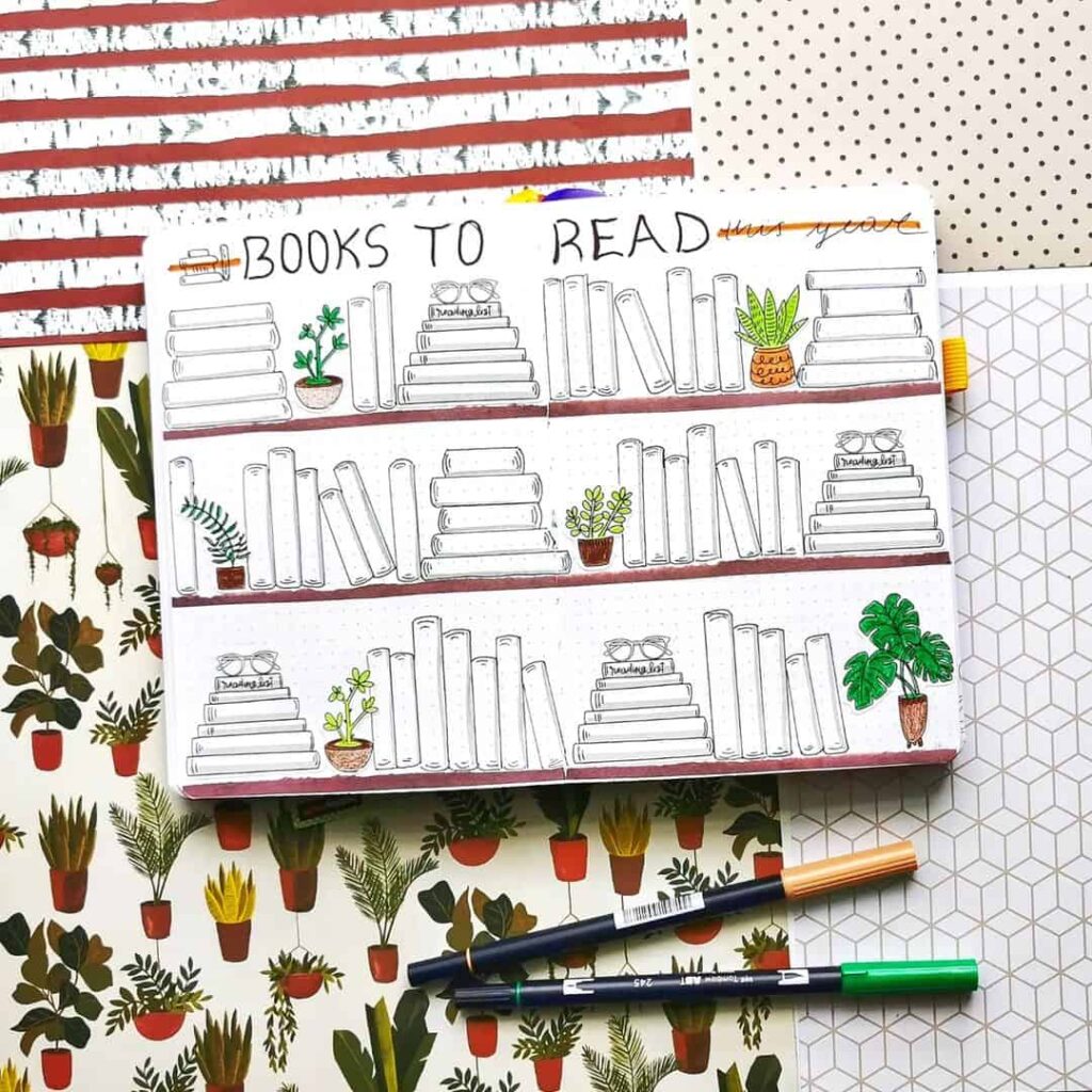 77+ Amazing Bullet Journal Reading tracker and Book Logs