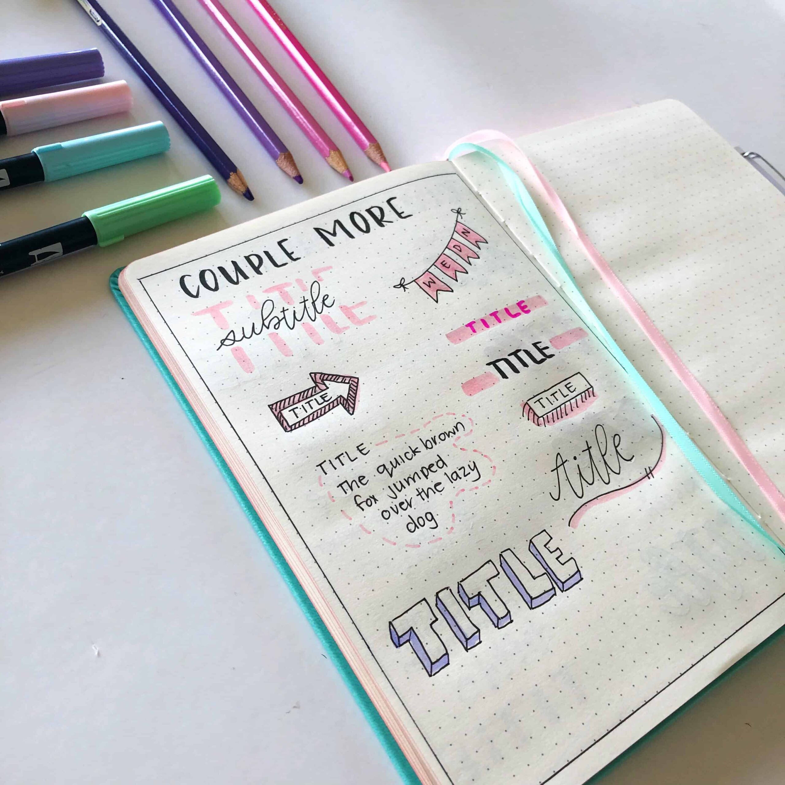 Simple bullet journal Calligraphy + 27 Simple headers!