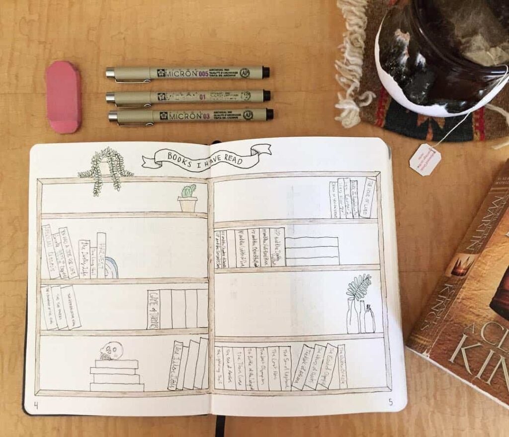 77+ Amazing Bullet Journal Reading tracker and Book Logs