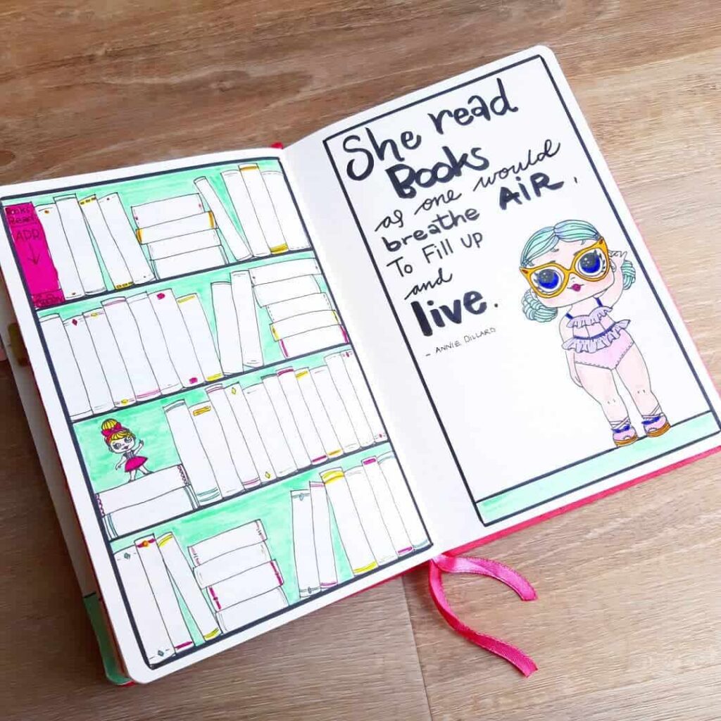 77+ Amazing Bullet Journal Reading tracker and Book Logs