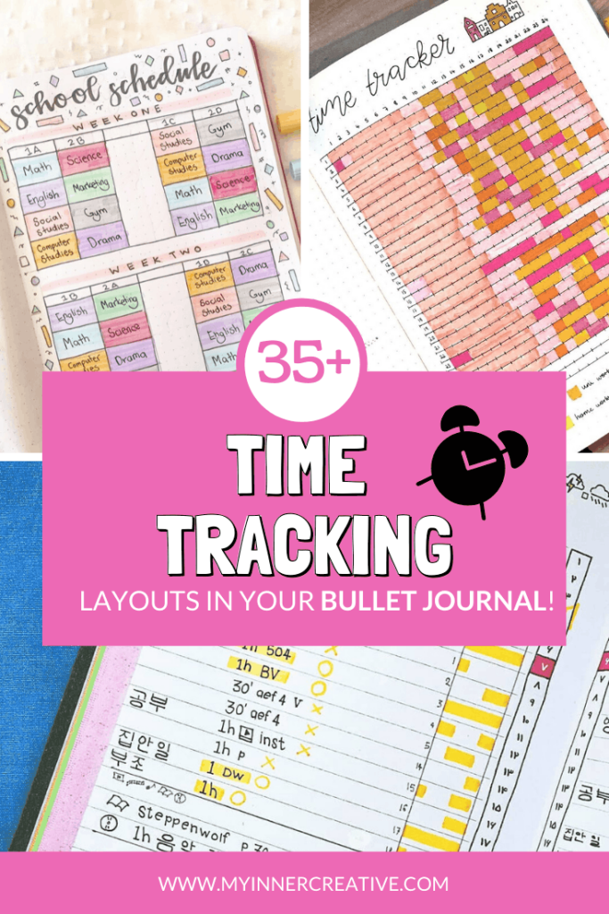 35+ Time Tracking Bullet journal layouts and improve your time management!